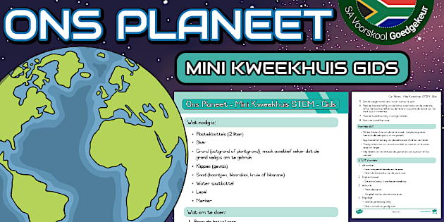 Voorskool - Ons Planeet - Mini Kweekhuis STEM (Gids)