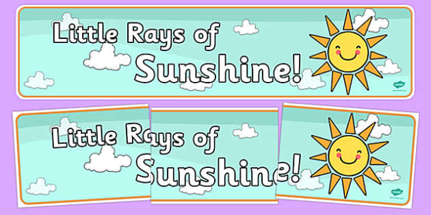 👉 Little Rays of Sunshine Display Banner (teacher made)