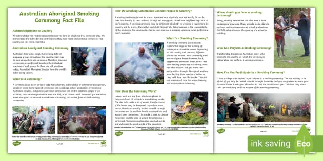 Aboriginal Smoking Ceremony Fact File | Twinkl - Twinkl