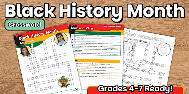 Intermediate Black History Month Crossword