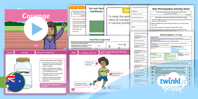 Move PE Year 2 Dance: Animal Olympics Lesson 4: Courage