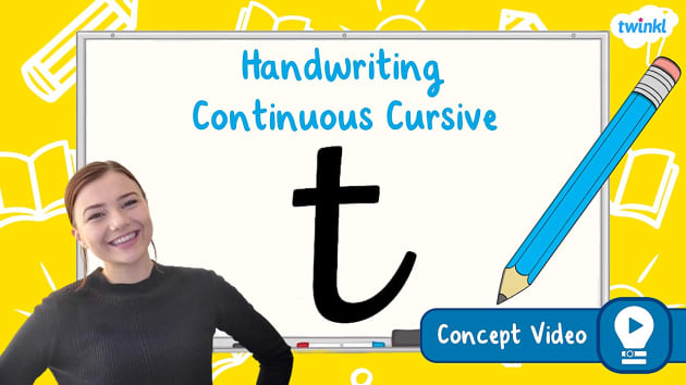 FREE! - The Letter 't' | Cursive Handwriting Concept Video