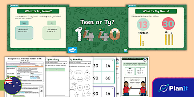 Phase 1 Number: Recognise, Read, Write, Numbers Teen or Ty?