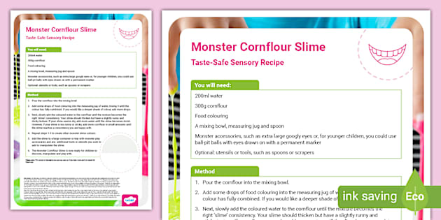 Taste-Safe Monster Slime Sensory Recipe | Twinkl - Twinkl