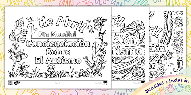 Hojas para Colorear | Concienciación sobre el Autismo