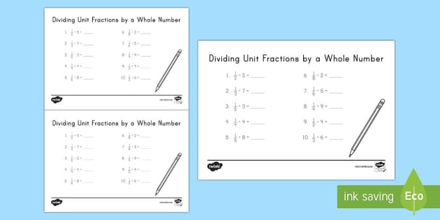 Dividing Unit Fractions by a Whole Number Activity