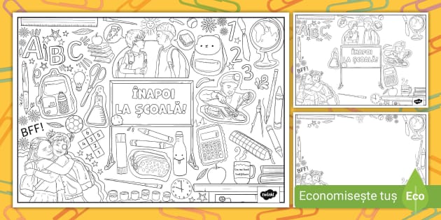 Înapoi la școală – Desene de colorat (teacher made)