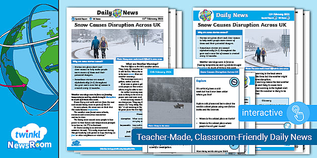 Snow Reading Comprehension | Twinkl NewsRoom Resources