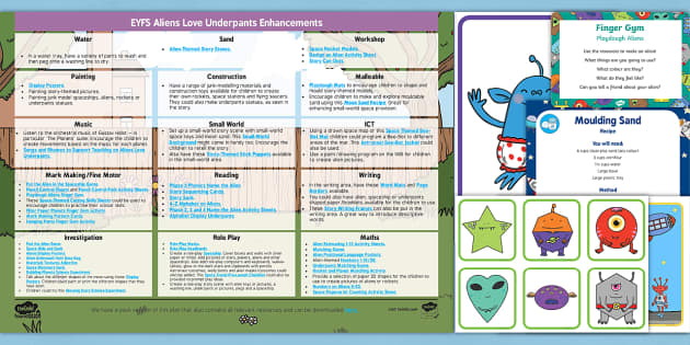 EYFS Enhancement Ideas and Resources Pack to Support Teaching on Aliens Love