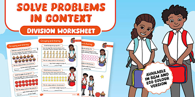 Grade 1 Maths - Sharing and Grouping Worksheet - Twinkl