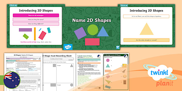 Phase 1 Space: 2D Shapes (Name 2D Shapes) Lesson 1 - Twinkl