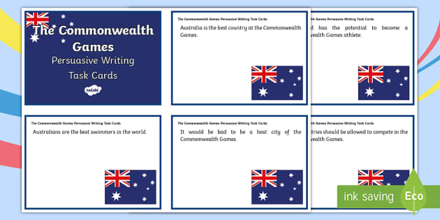 The Commonwealth Games Persuasive Writing Challenge Cards