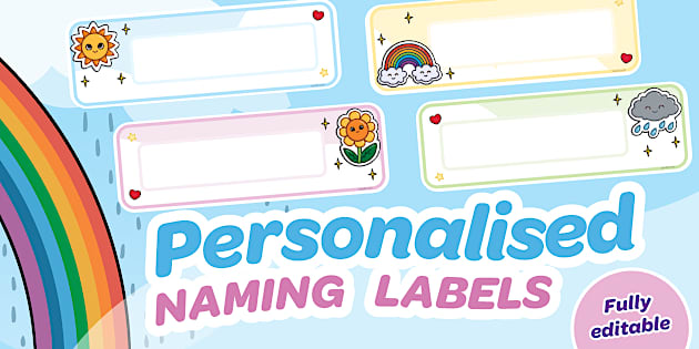 Personalised Naming Labels