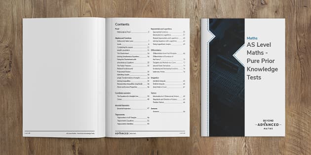  AS Pure Mathematics Prior Knowledge Test Booklet