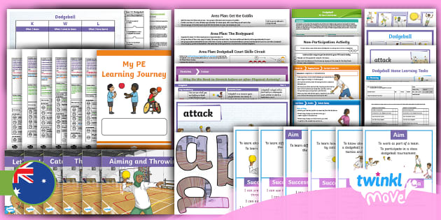 Move PE: Year 3 Dodgeball Unit Pack (teacher made) - Twinkl