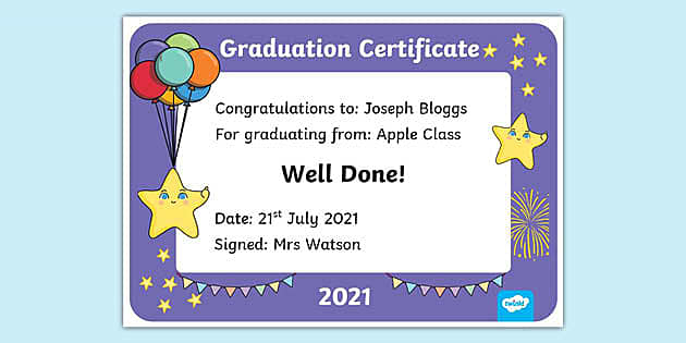 EYFS Graduation Certificate