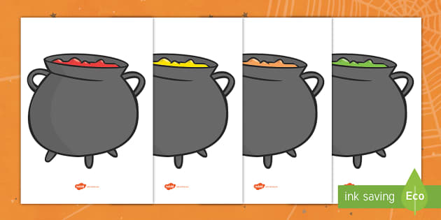 Editable Halloween Cauldrons (A4) English/Portuguese