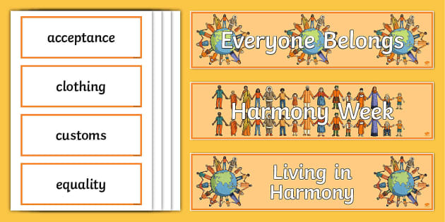 Harmony Week Word Wall Pack - Australia (teacher made)