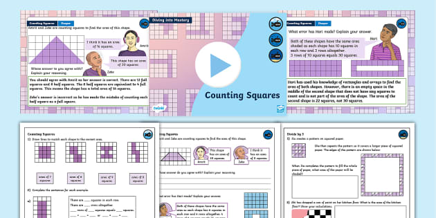 👉 Y4 Diving into Mastery: Step 2 Counting Squares Pack