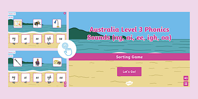 Level 3 Phonics Sounds Sorting Game (ng, ai, ee, igh, oa)
