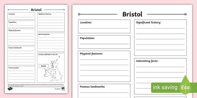 Bristol Fact File Template, City of Bristol, UK Cities