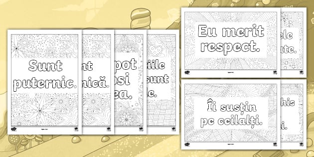 Împotriva bullyingului – Desene de colorat mindfulness