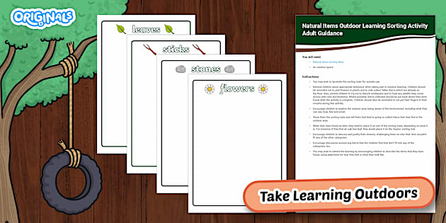 Natural Items Outdoor Learning Sorting Activity