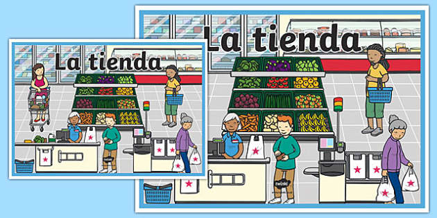 Cartel La tienda (teacher made) - Twinkl