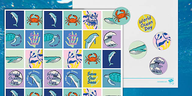 World Ocean Day - Celebration Stickers (teacher made)