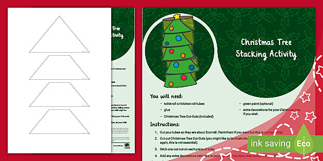 Christmas Tree Stacking Activity (teacher made) - Twinkl