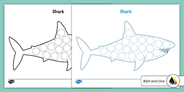 Shark Dot Marker Activity (Hecho por educadores) - Twinkl