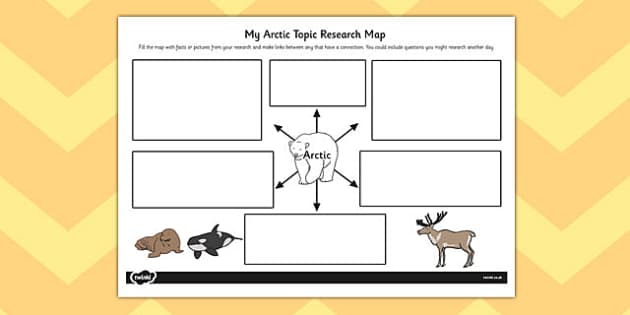 The Arctic Topic Research Map (teacher made) - Twinkl