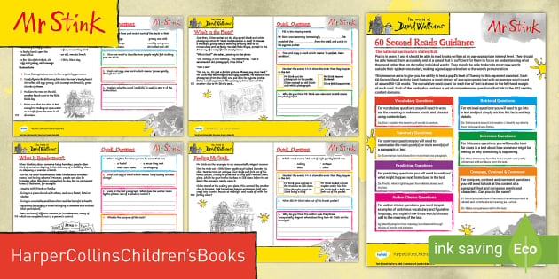 FREE! - Mr Stink Reading Comprehension Pack | KS2 Resources