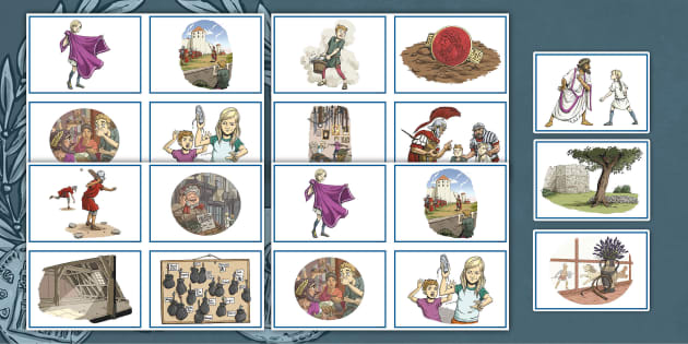 KS2 Ancient Romans Story 'History Hackers: Roman Rescue' Sequencing Cards