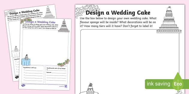 Design a Wedding Cake Worksheet (Teacher-Made) - Twinkl