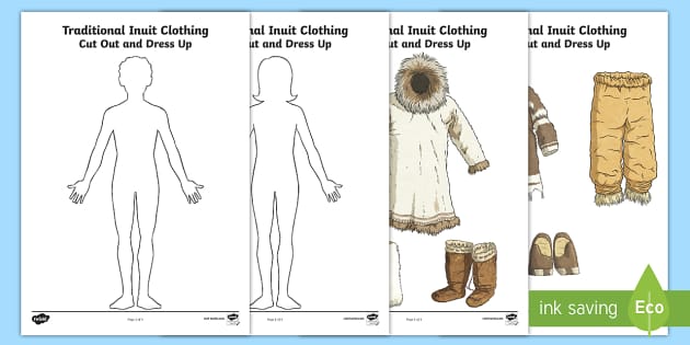 Inuit Winter Clothing Cut Out and Dress Up Activity - Canadian Aboriginal