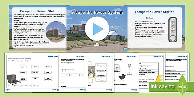 Year 4 Electricity Escape the Room Game (teacher made)