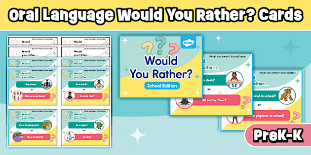 Oral Language Lesson Plan Daily Prompts: Would You Rather? Question ...