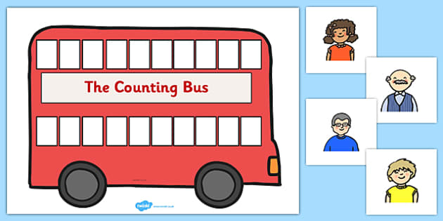 Bus Counting Activity Pack - counting, activity, pack, bus, count