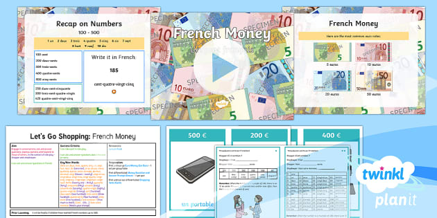 French: Let's Go Shopping: French Money Year 6 Lesson Pack 4