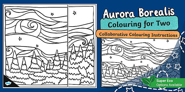 aurora pictures to colour