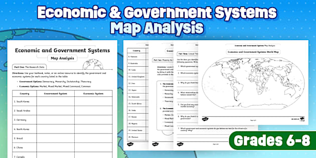 Exploring Economic and Government Systems: Map Analysis Activity for ...