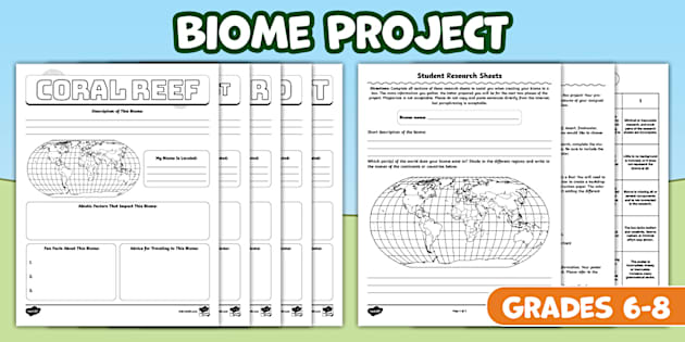 Biome in a Box Project for 6th-8th Grade (Teacher-Made)