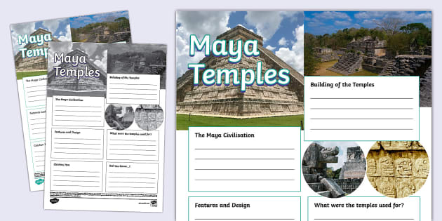 Maya Temples Fact File Template (teacher made) - Twinkl
