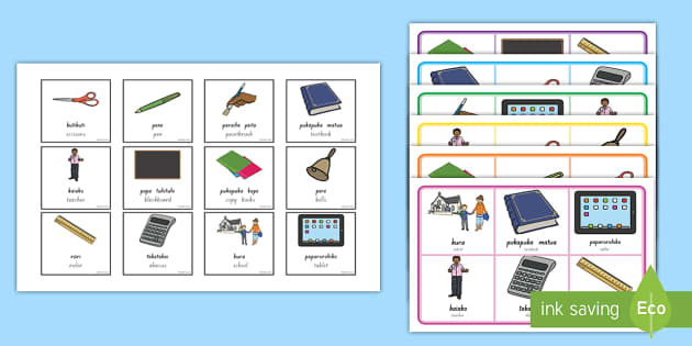 School-Themed English/Te Reo Māori Bingo - Twinkl