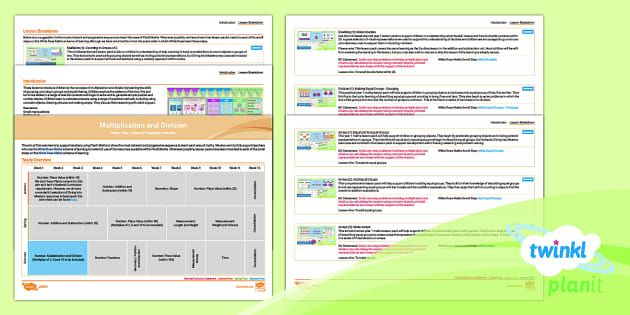 FREE! - Y1 Multiplication & Division Steps to Progression Overview