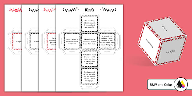 Love Story Creative Writing Dice for 6th-8th Grade - Twinkl