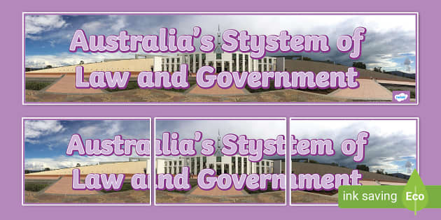 Australia's System of Law and Government Display Banner-Australia