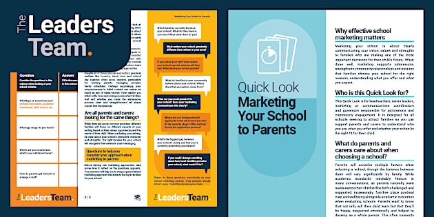 Quick Look: Marketing Your School to Parents - SLT