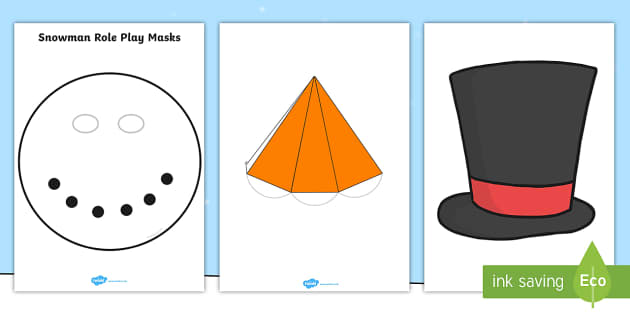 Snowman Role Play Masks - roleplay, masks, snowman, role-play